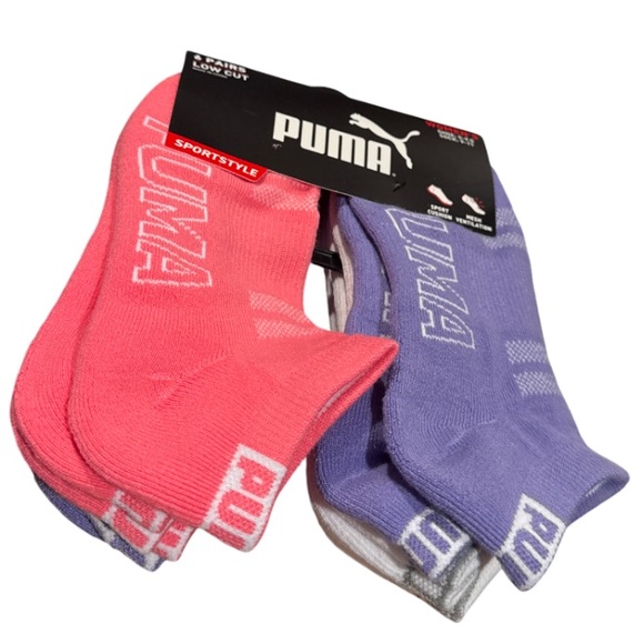 Puma | Accessories | New Puma Athletic Socks Pink And Purple | Poshmark